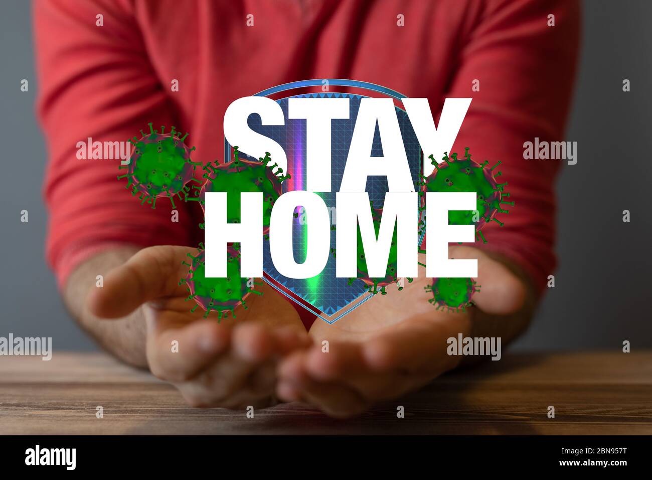 Stay home digital stay safe 3d Stock Photo - Alamy