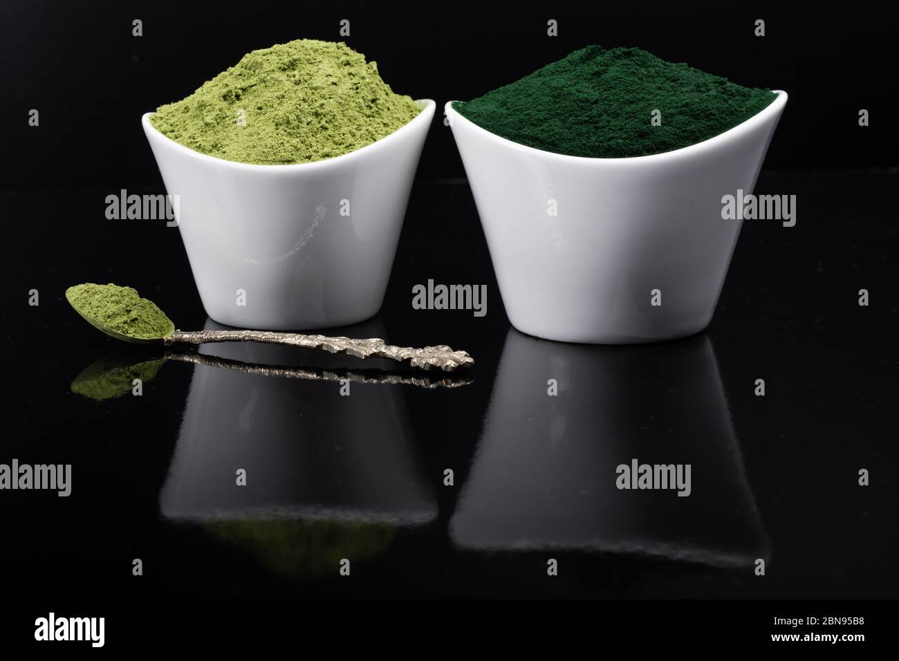 Green healthy drink tablespoon hi-res stock photography and images - Alamy