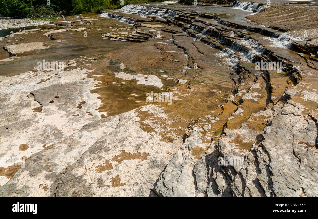Lime stone waterfalls Stock Photo - Alamy