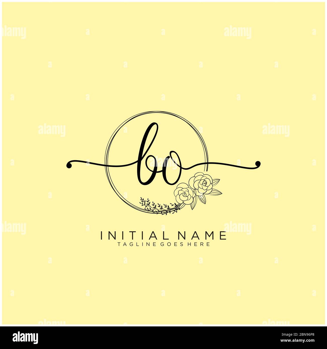 Bo logo design hi-res stock photography and images - Alamy