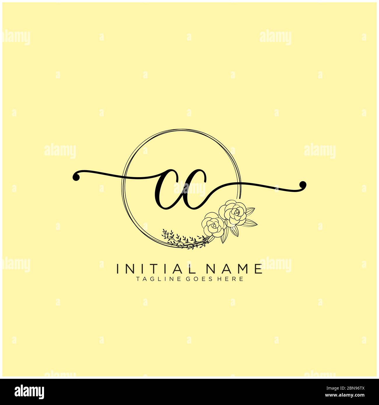 Cc monogram vector vectors hi-res stock photography and images - Alamy