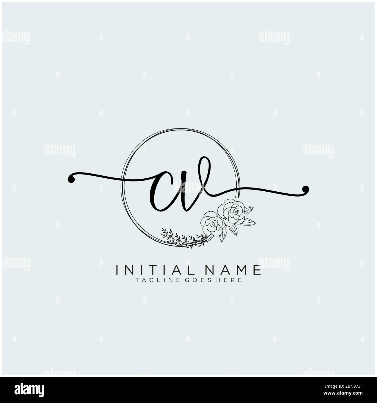 Cv initials logo hi-res stock photography and images - Alamy