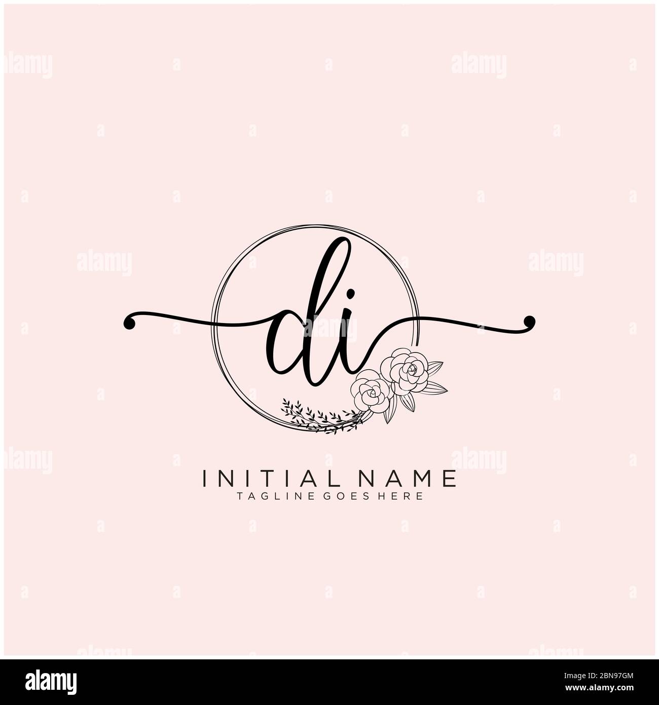 Letter di logo vector vectors hi-res stock photography and images - Alamy
