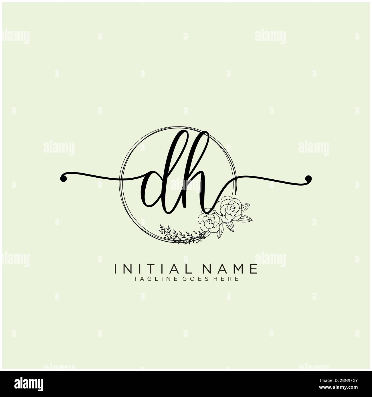 Dh initials logo hi-res stock photography and images - Alamy