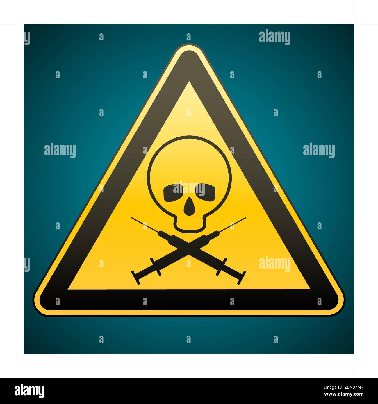Warning sign. Drug addiction and AIDS. Caution - danger. Vector ...