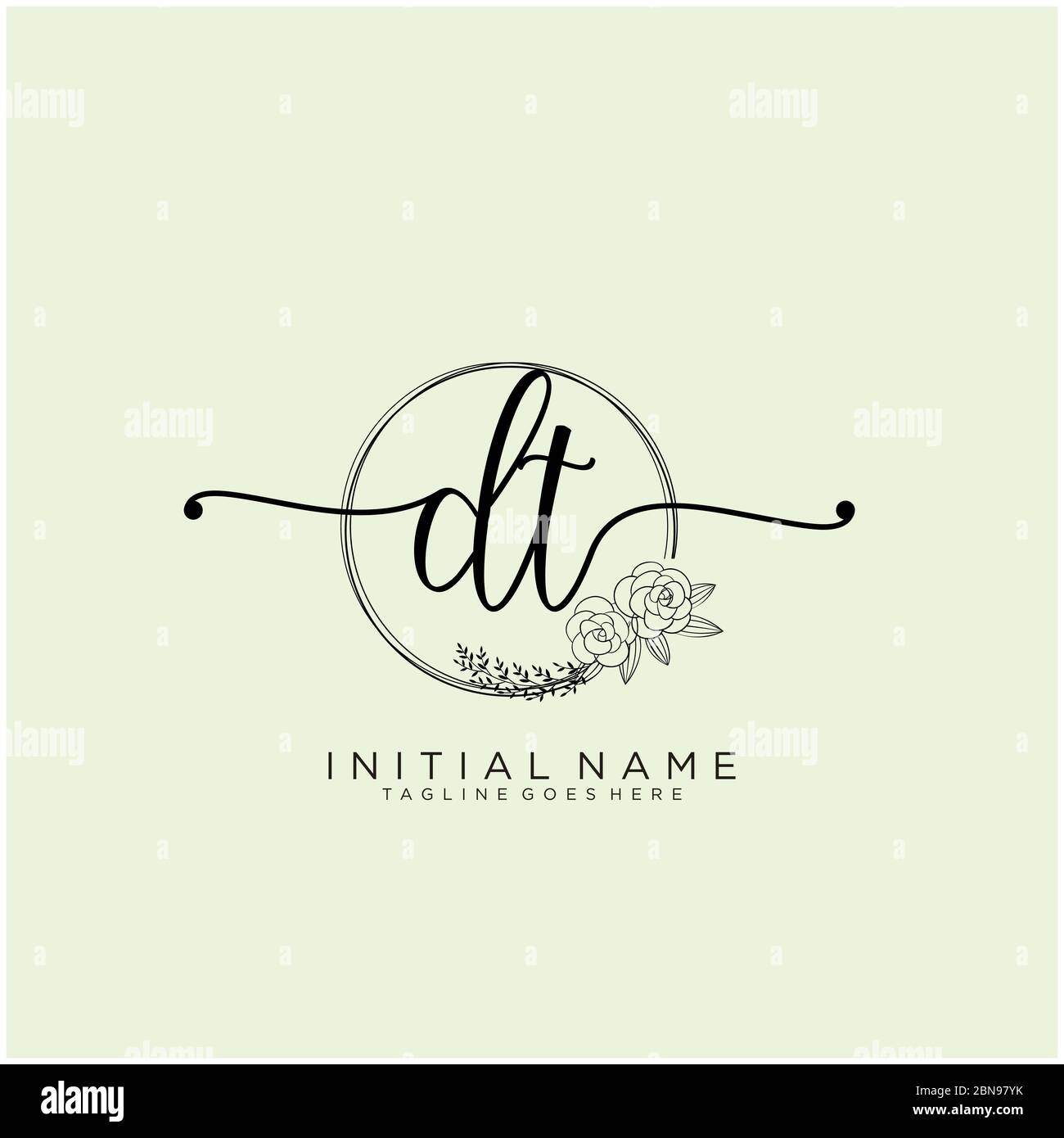 Dt initials logo Stock Vector Images - Alamy