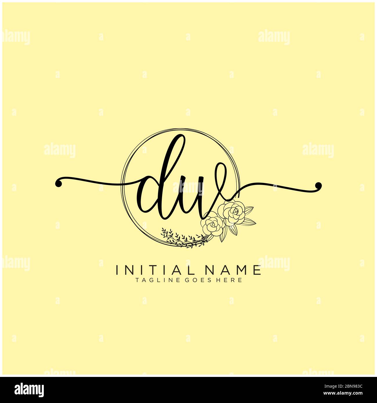 Initial dw logo Stock Vector Images - Alamy
