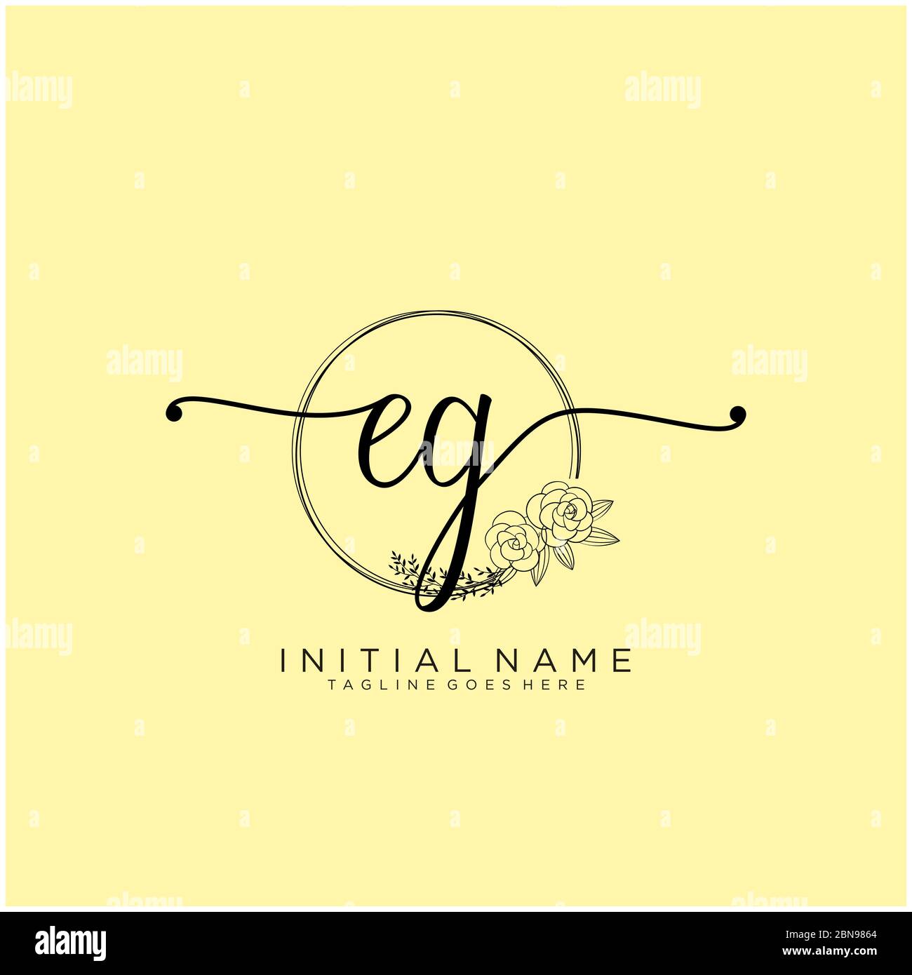 Eg initials logo hi-res stock photography and images - Alamy