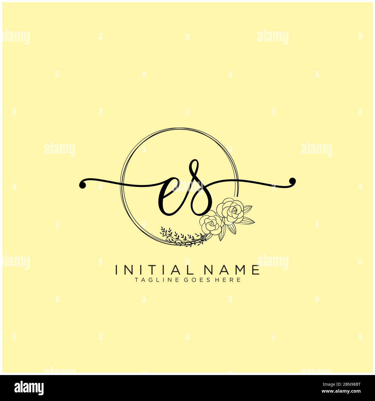 Initial es logo vector vectors Cut Out Stock Images & Pictures - Alamy