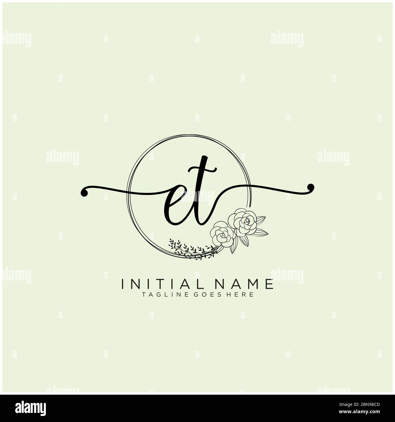 Et initials logo hi-res stock photography and images - Alamy