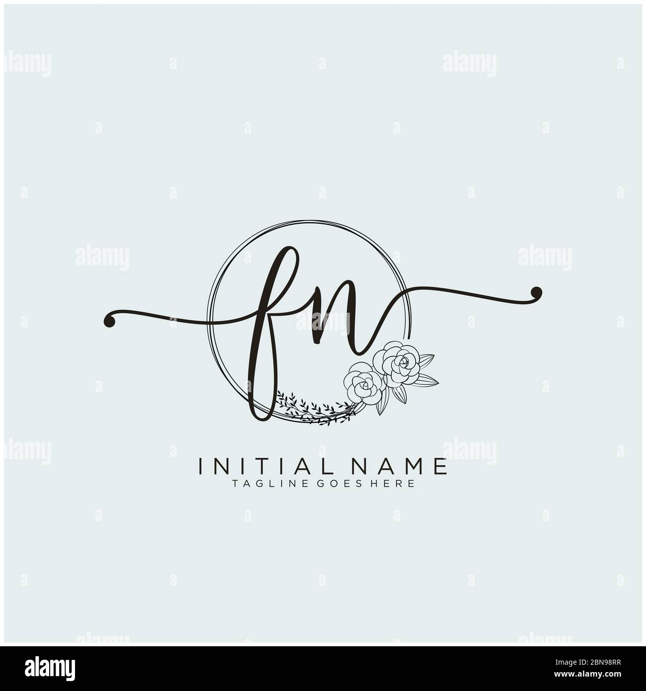 Fn initials logo hi-res stock photography and images - Alamy