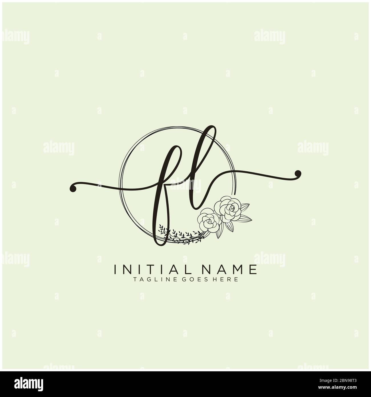 Fl initials logo Stock Vector Images - Alamy