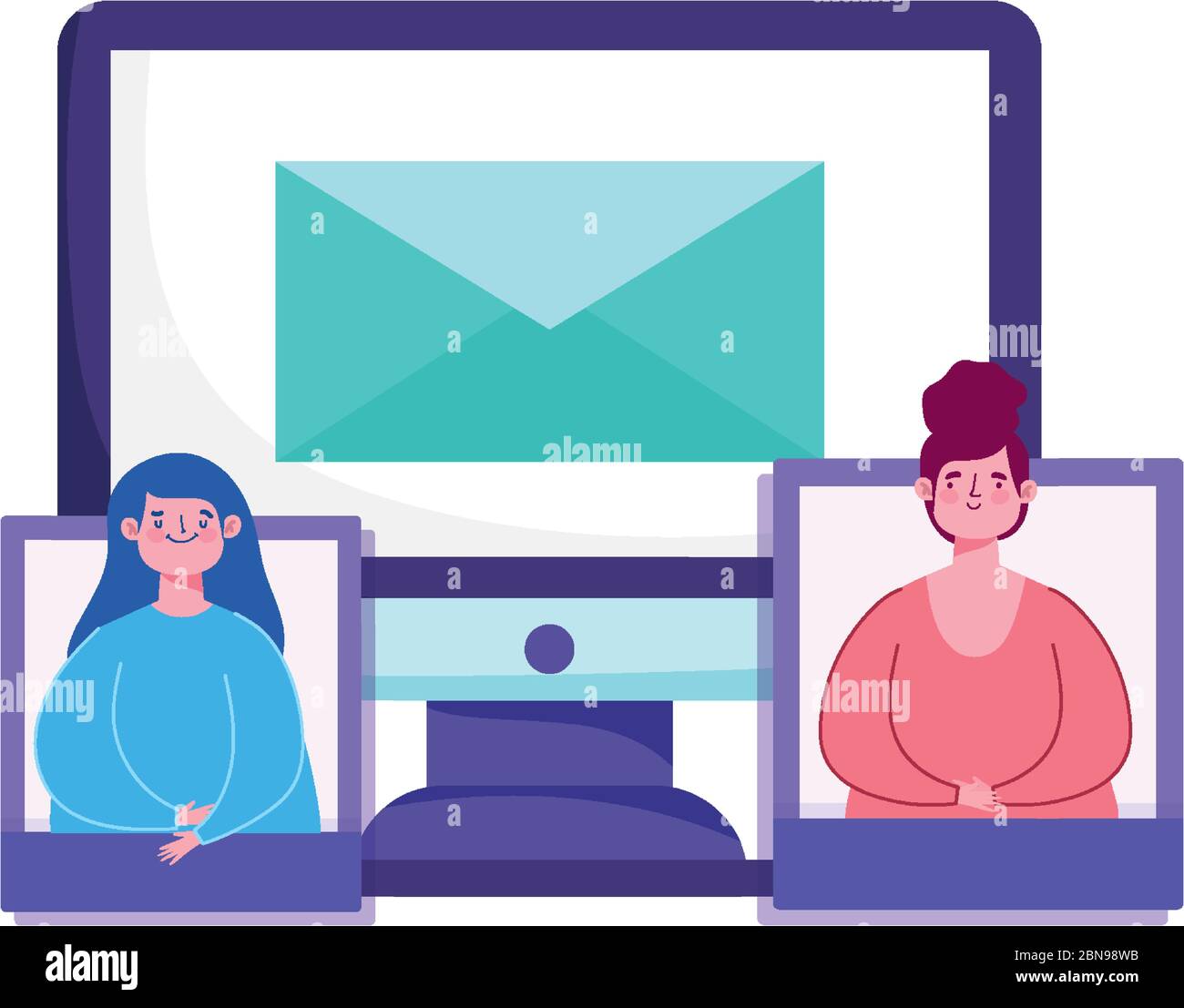 online education, computer smartphone devices people class connection ...