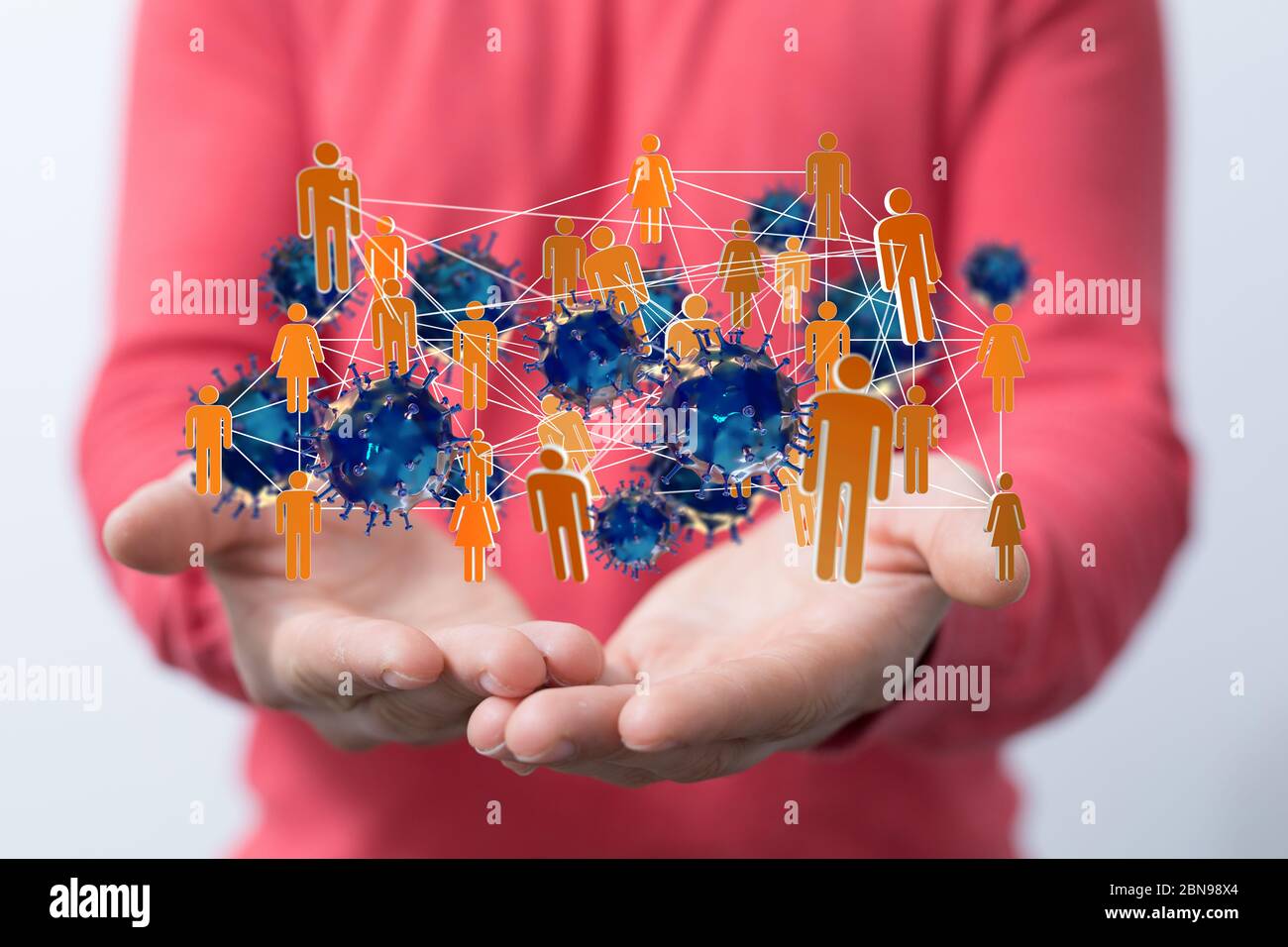 Group of virus cells. 3D illustration of virus cells Stock Photo - Alamy