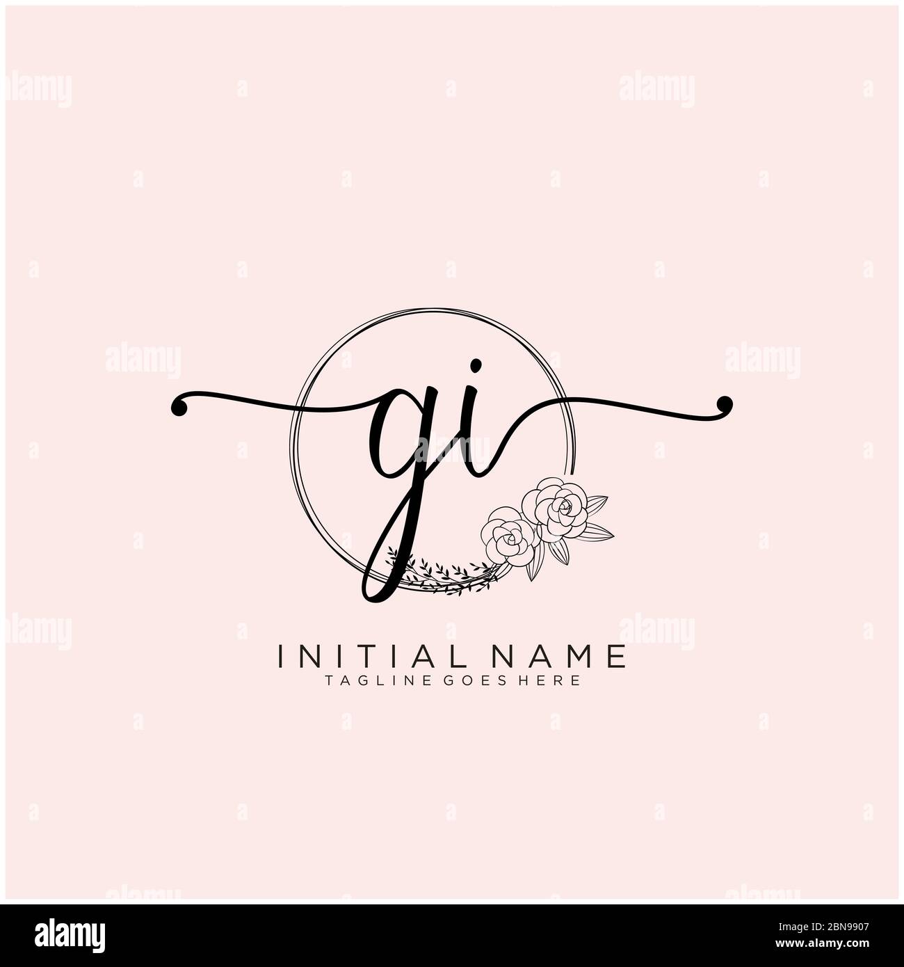 Gi modern logo hi-res stock photography and images - Alamy