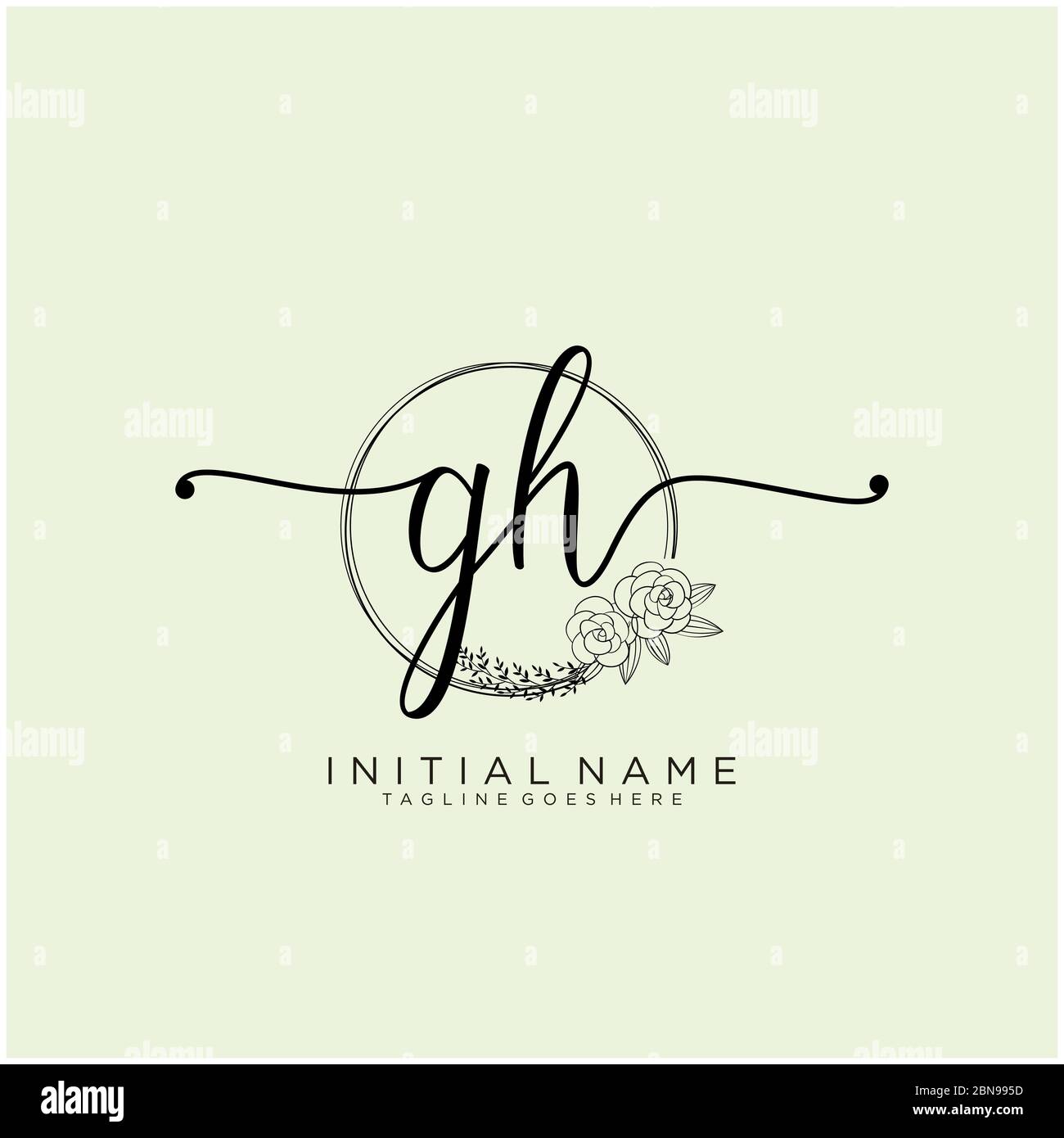 Gh initials vector vectors hi-res stock photography and images - Alamy
