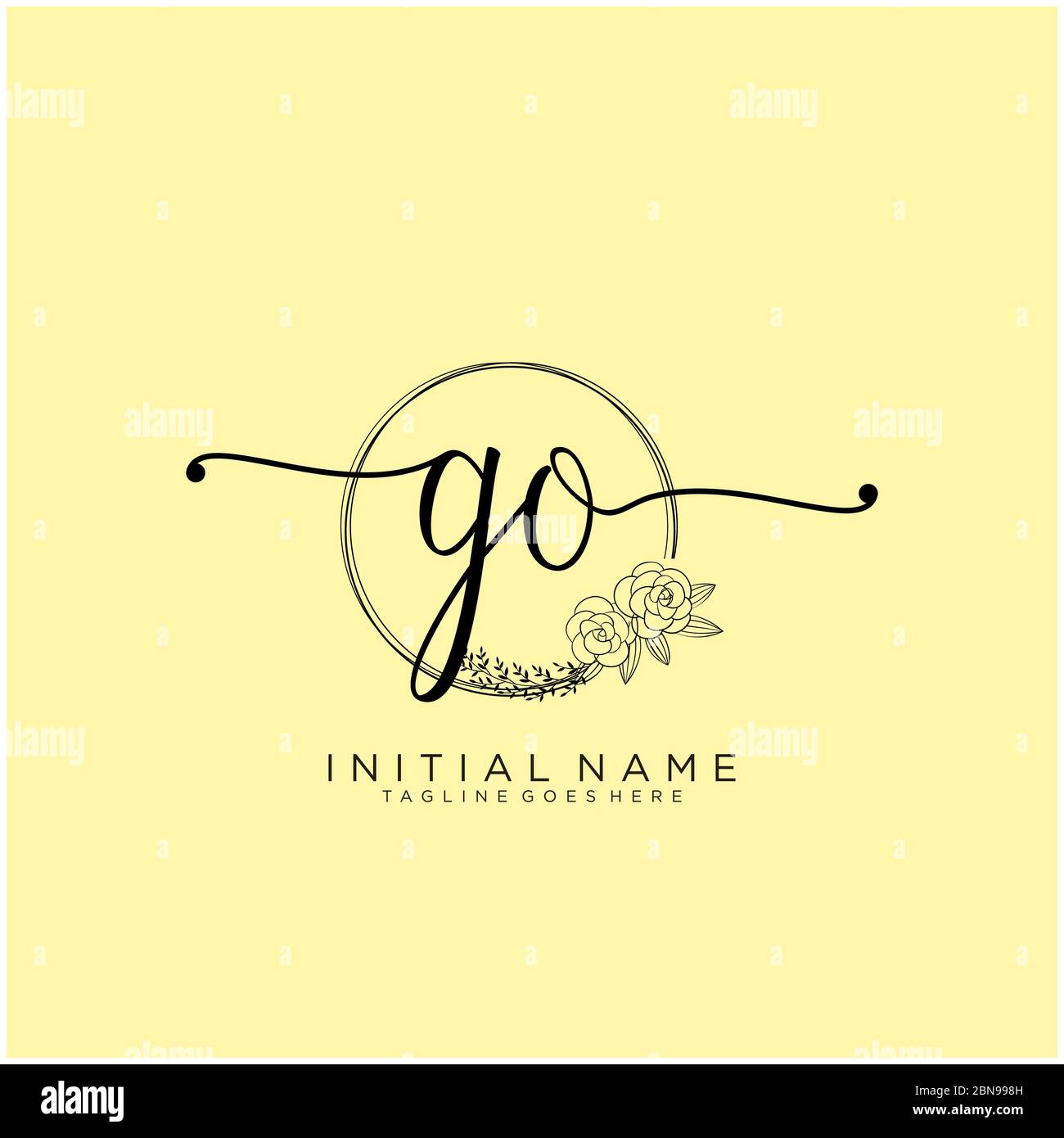 Go logo design hi-res stock photography and images - Alamy
