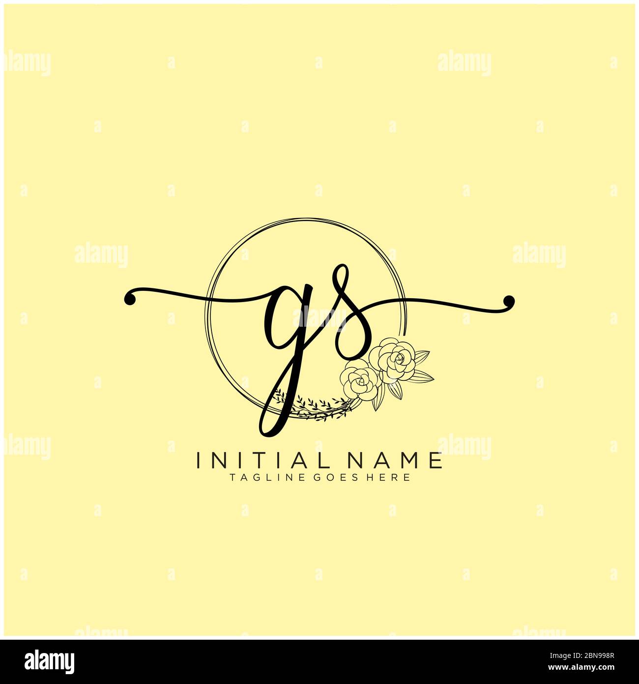 Initial GS beauty monogram and elegant logo design Stock Vector Image ...