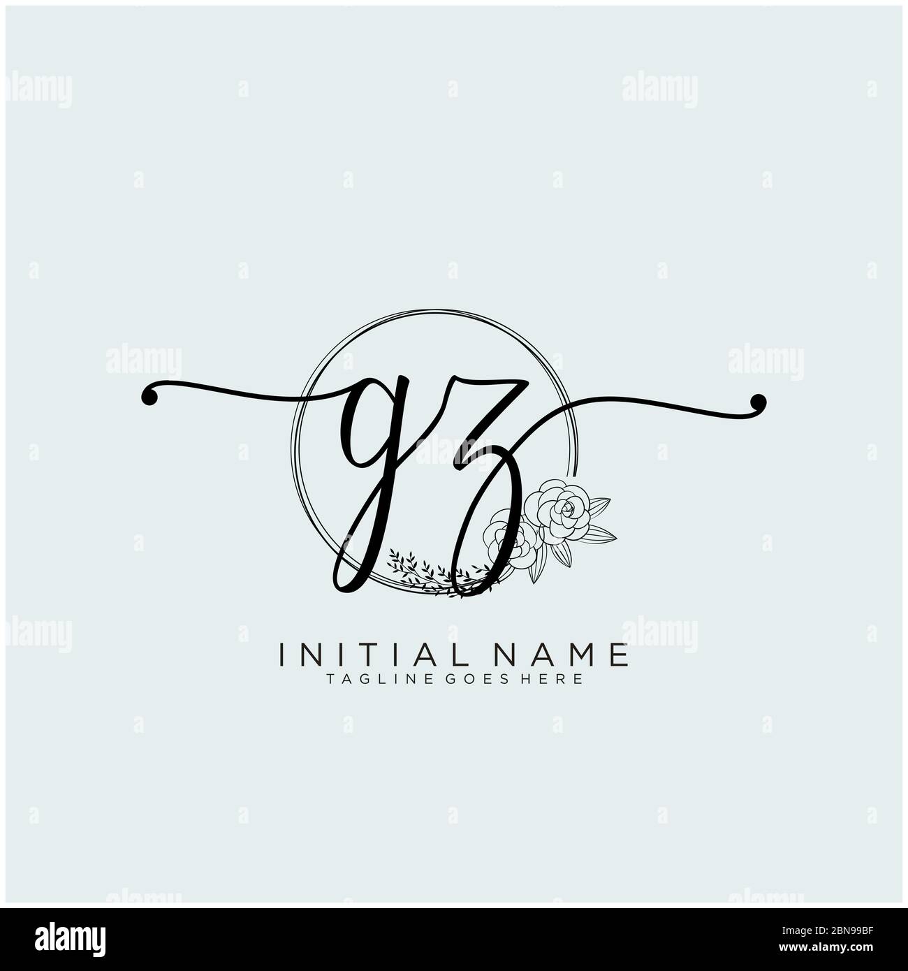 Gz initials logo hi-res stock photography and images - Alamy