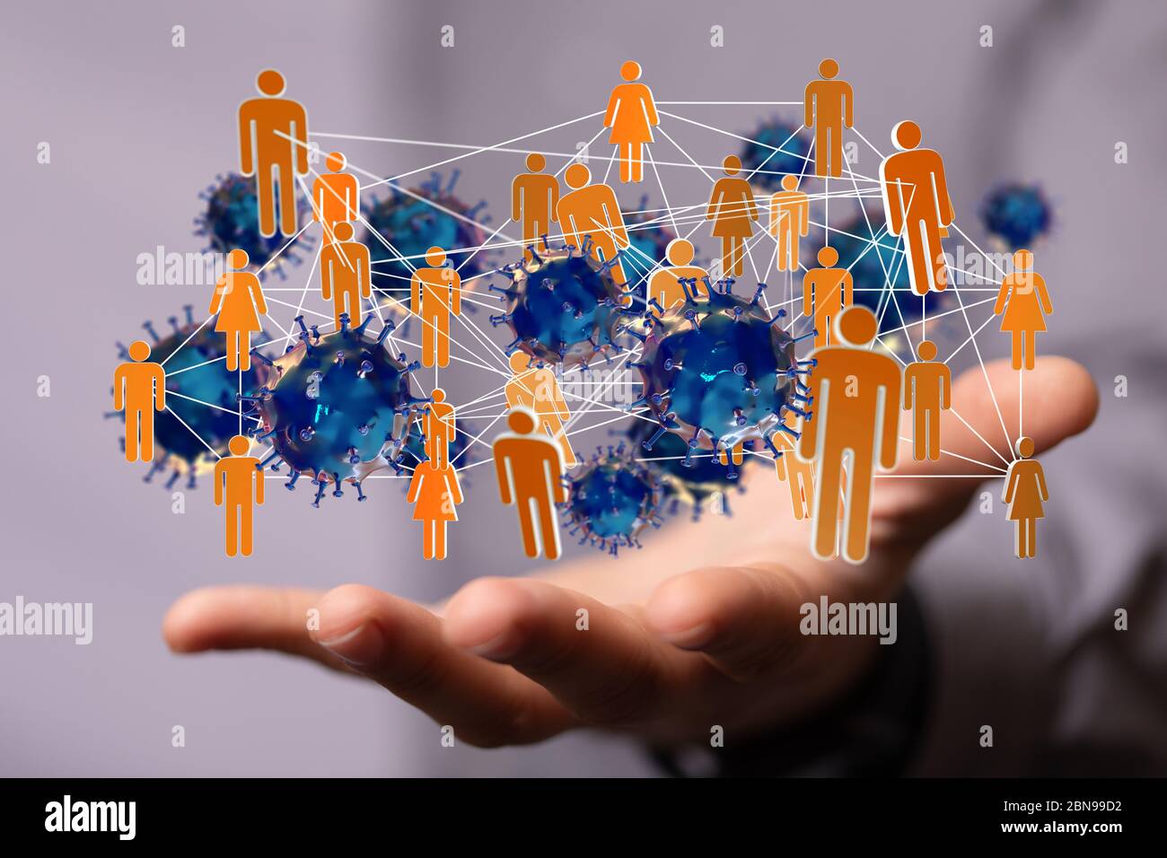 A epidemic digital virus 3d protection Stock Photo - Alamy