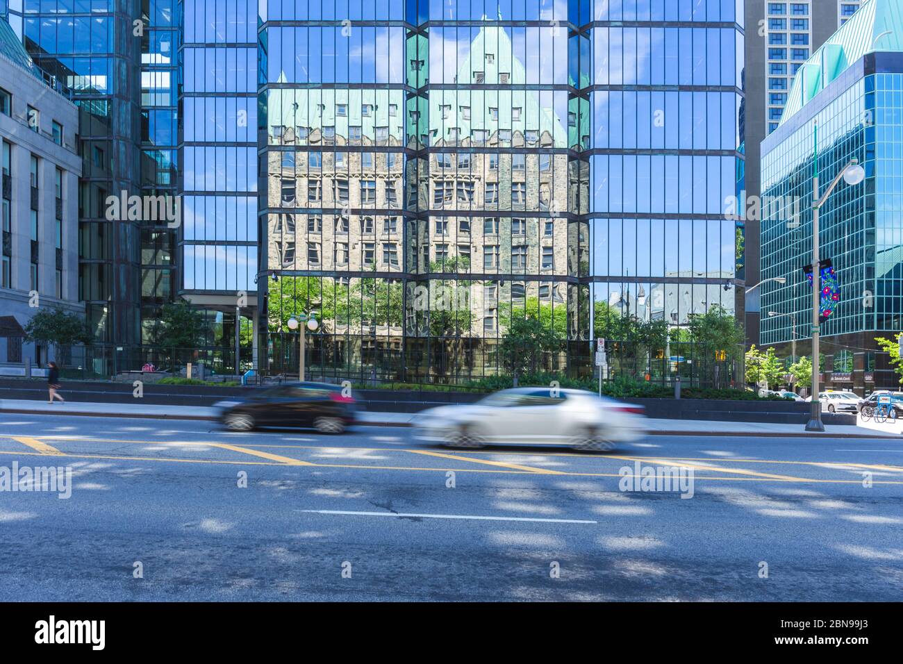 Canadian Parliament reflected in windows, Ottawa, Canada Stock Photo ...
