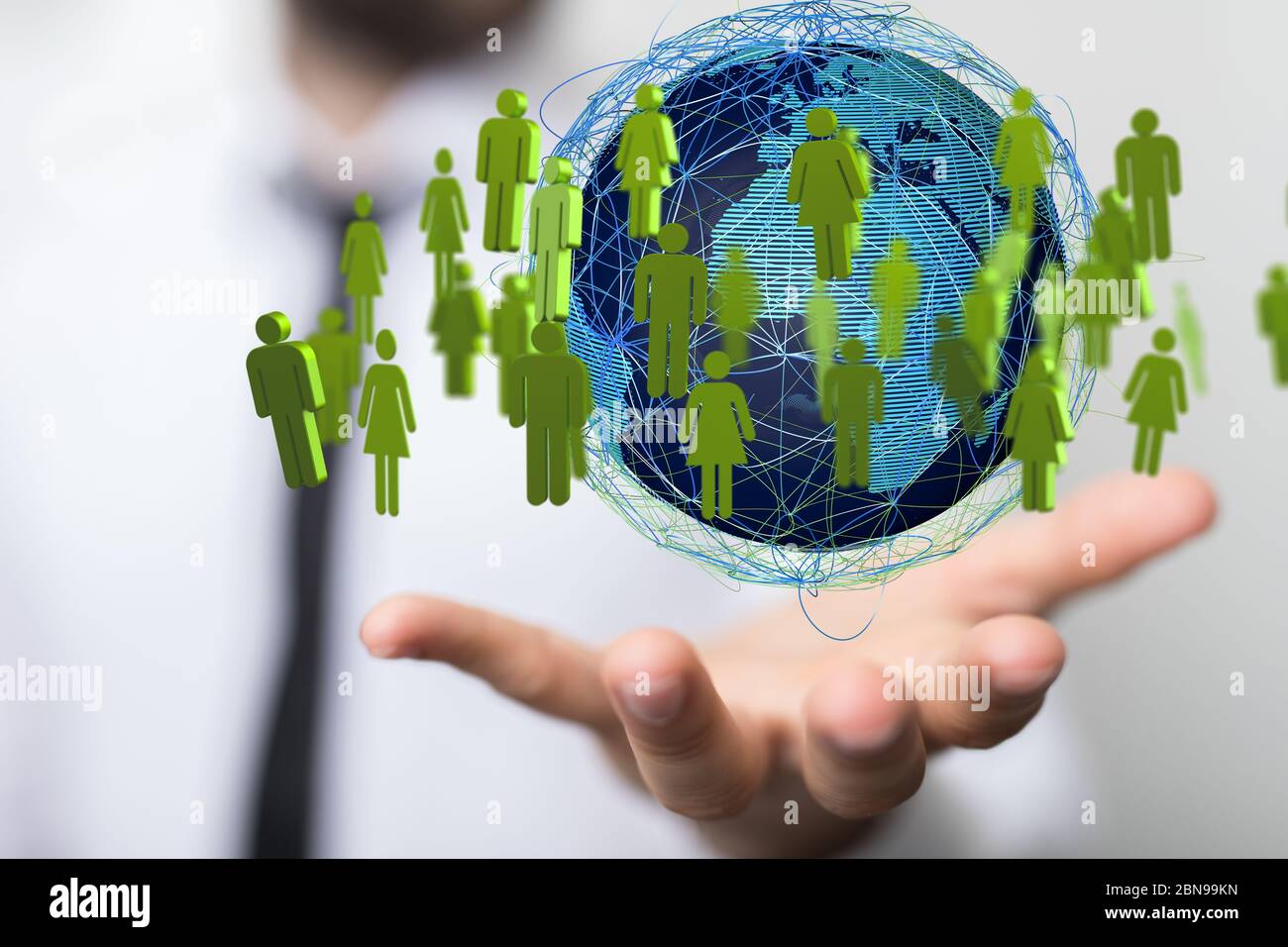 Global Network Of People digital Stock Photo - Alamy