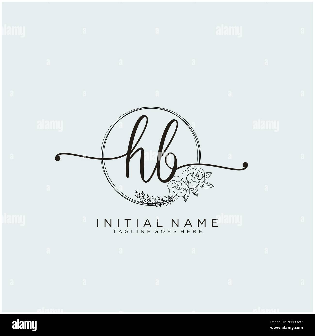 Hb initials logo hi-res stock photography and images - Alamy