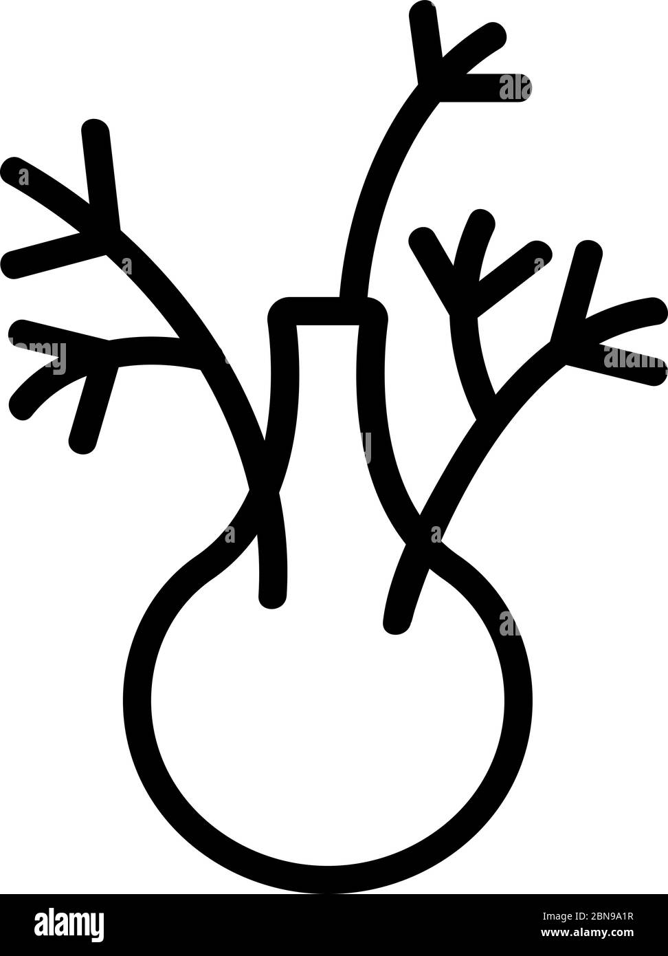 fennel root with sprouts icon vector outline illustration Stock Vector ...