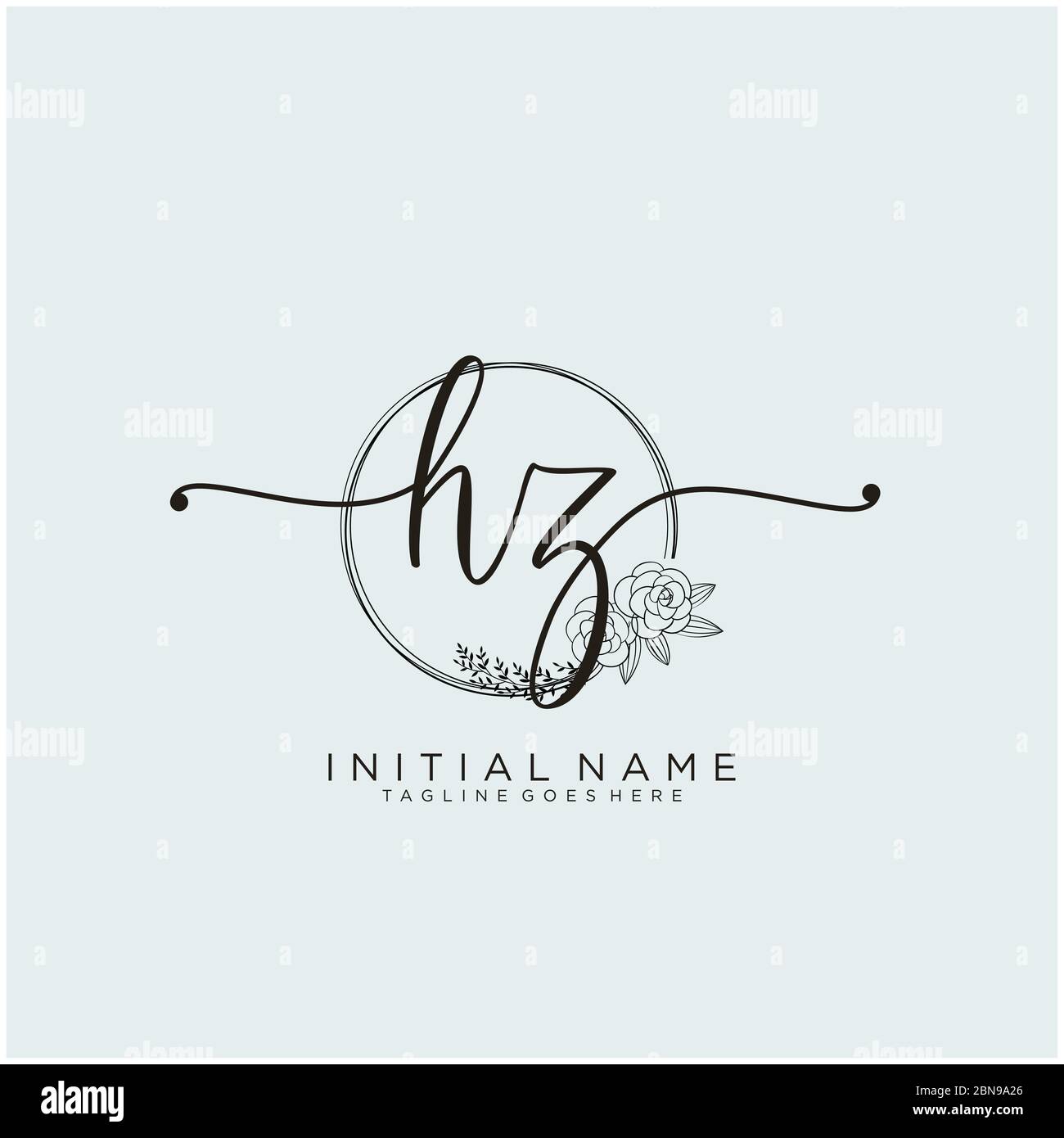 Hz initials logo hi-res stock photography and images - Alamy