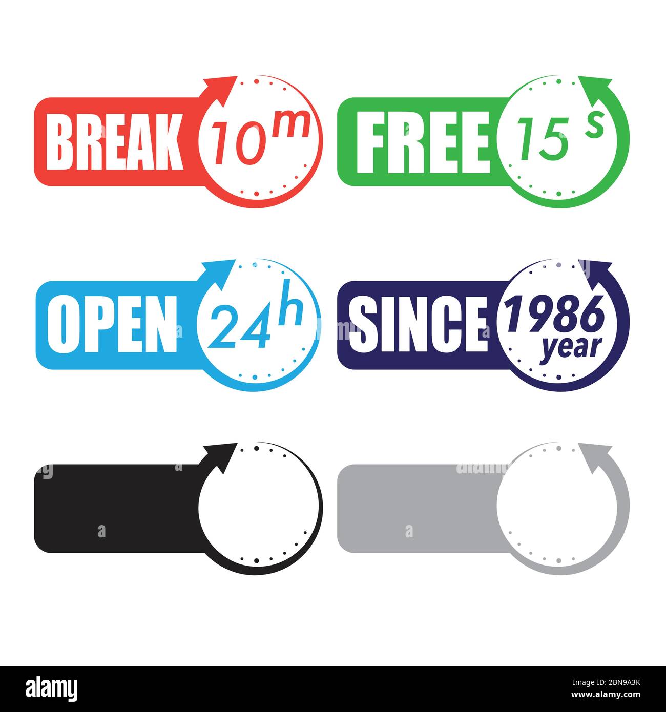 Clock work timetable Stock Vector Images - Alamy