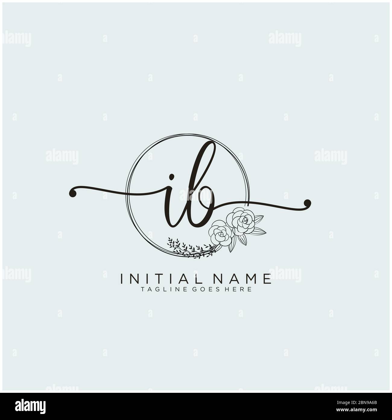 Ib monogram Stock Vector Images - Alamy