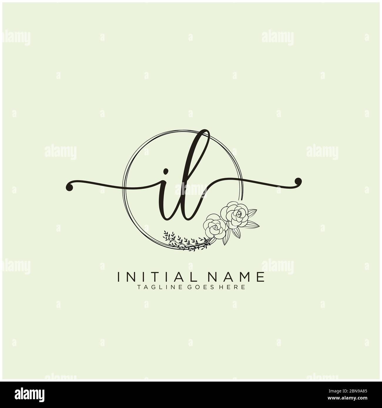 Il initials vector vectors hi-res stock photography and images - Alamy