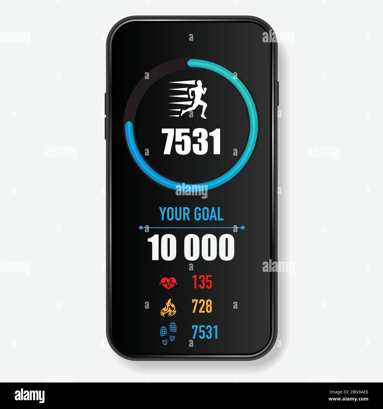 Wearable technology mobile app Stock Vector Images - Alamy