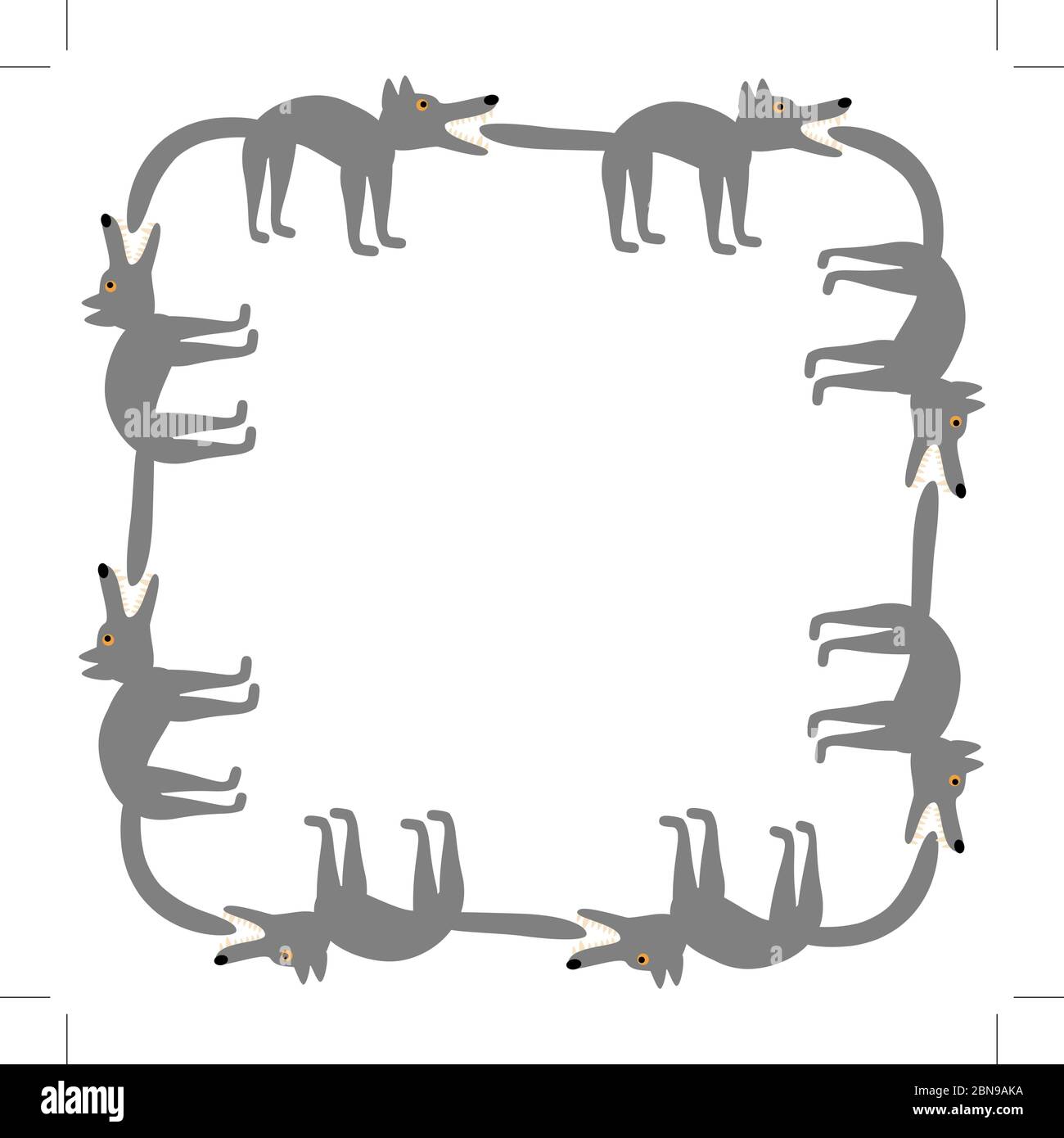 Group of wolves Stock Vector Images - Alamy