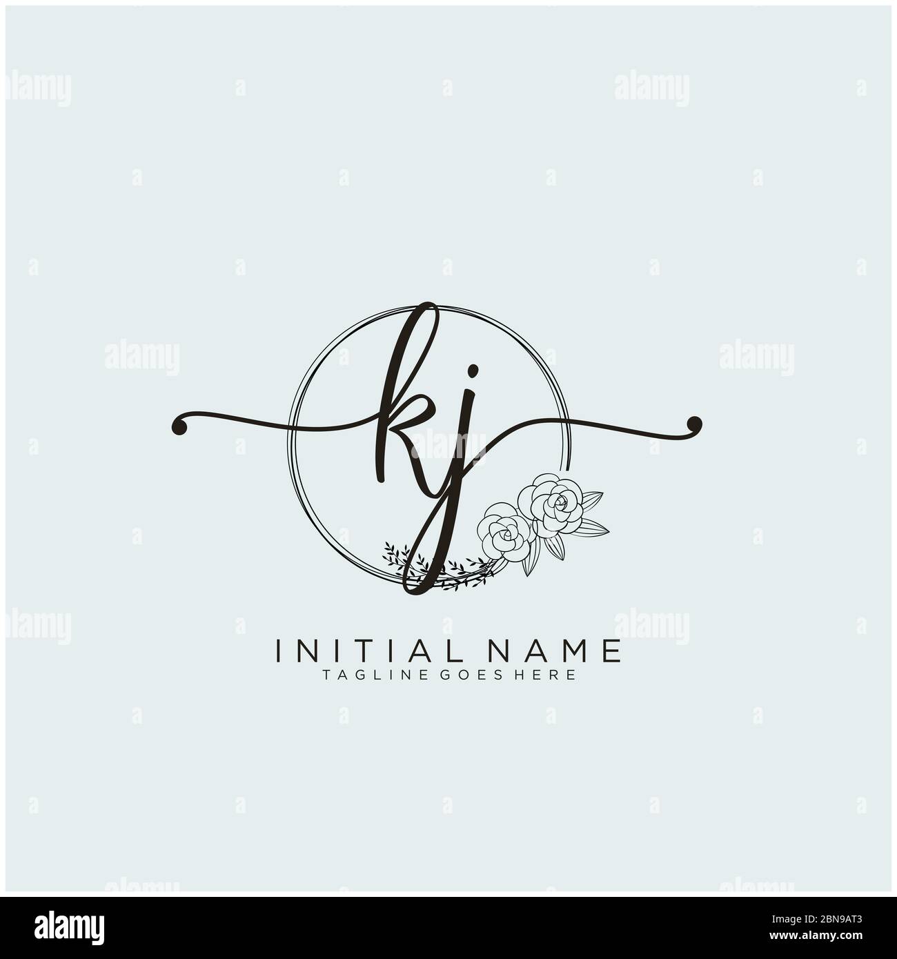 Kj initial logo hi-res stock photography and images - Alamy