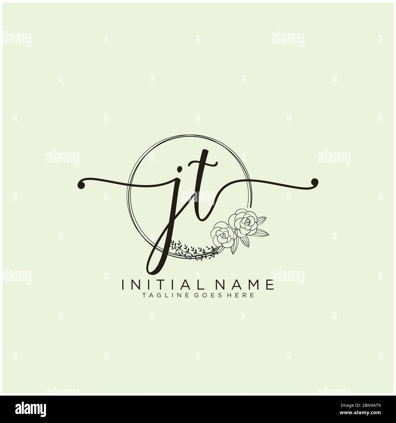 Jt initials logo hi-res stock photography and images - Alamy