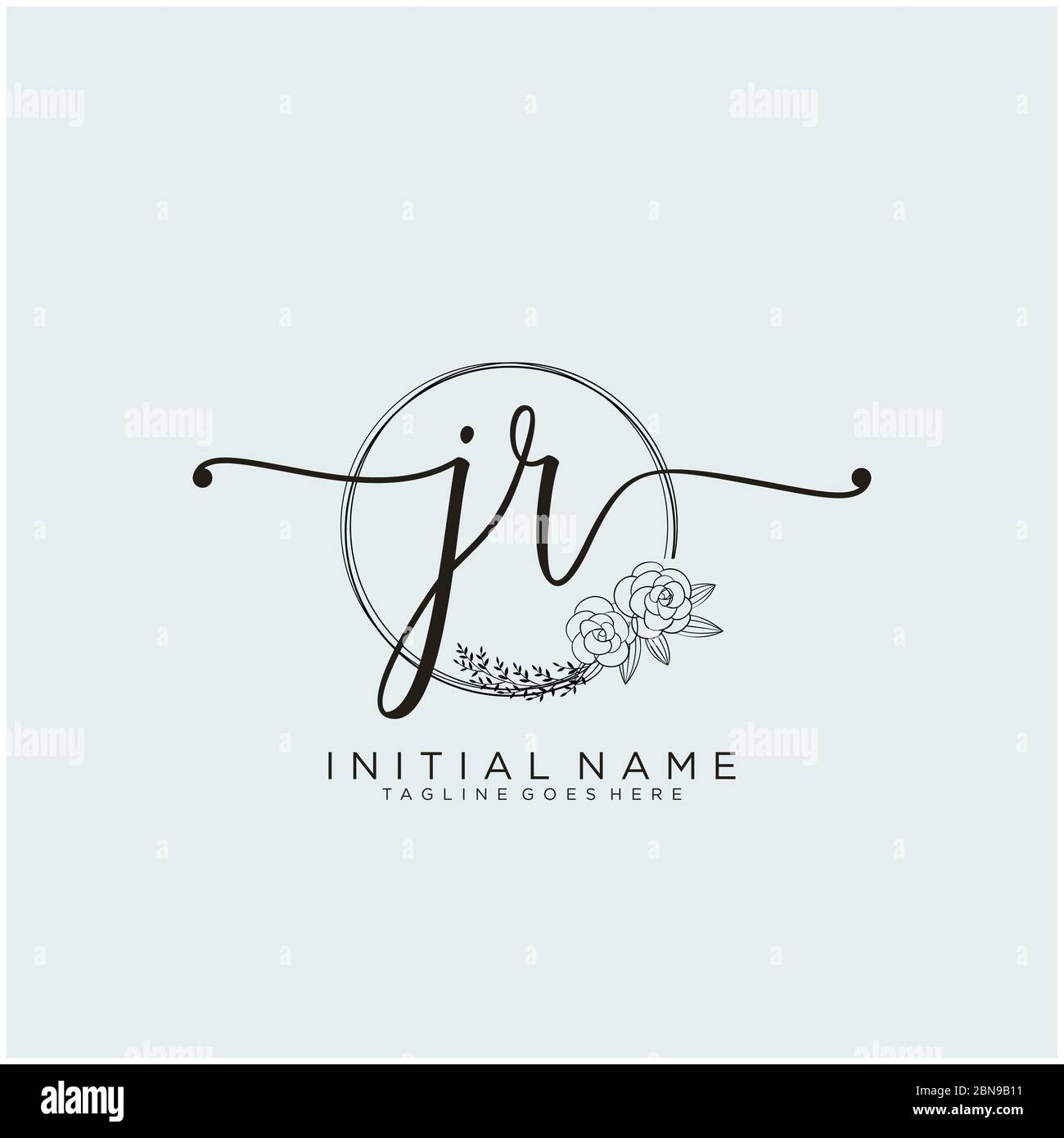 Initial jr logo vector vectors hi-res stock photography and images - Alamy