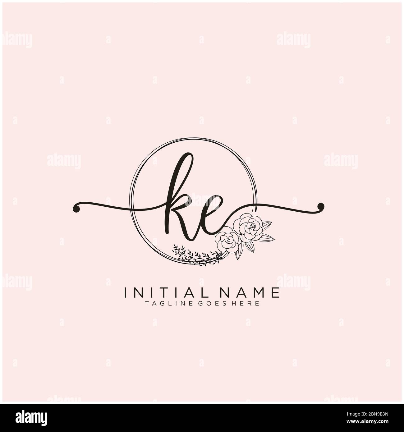 Ke initial logo hi-res stock photography and images - Alamy