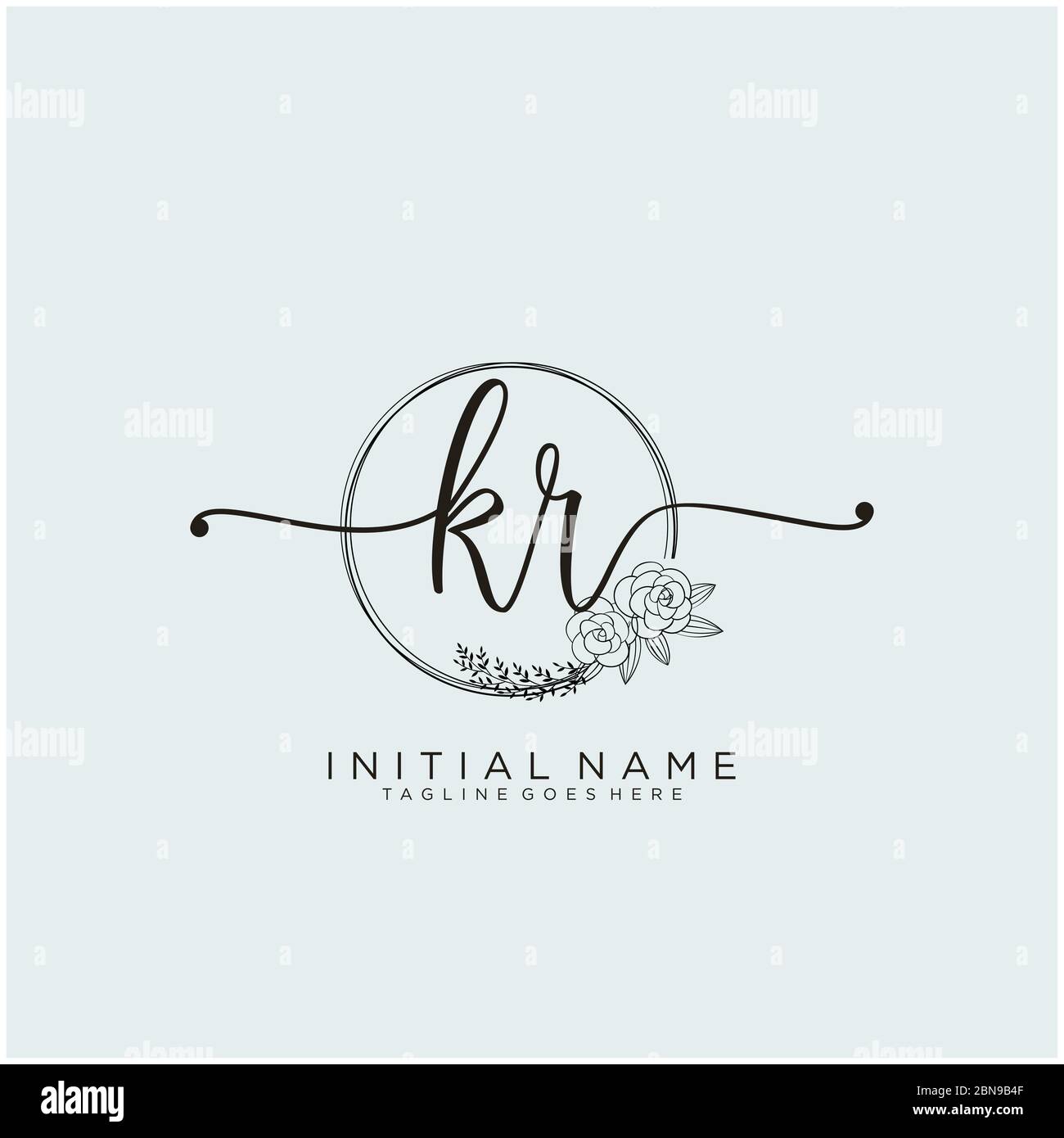 Initials kr vector vectors hi-res stock photography and images - Alamy