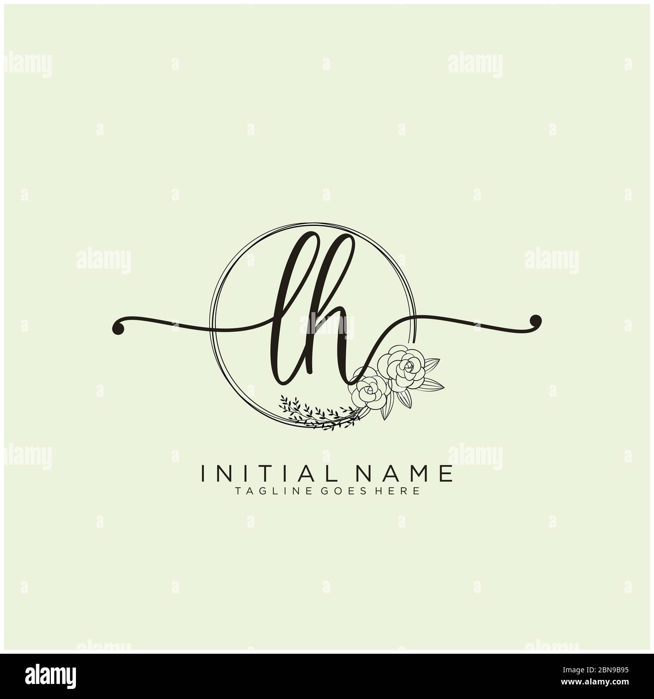 Letter lh logo hi-res stock photography and images - Alamy