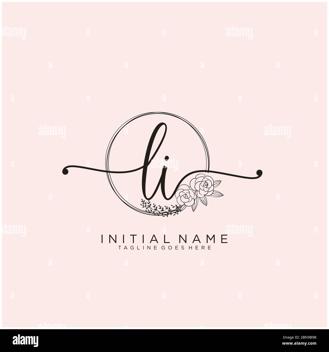 Initial LI beauty monogram and elegant logo design Stock Vector Image ... Initial LI beauty monogram and elegant logo design Stock Vector Image ...