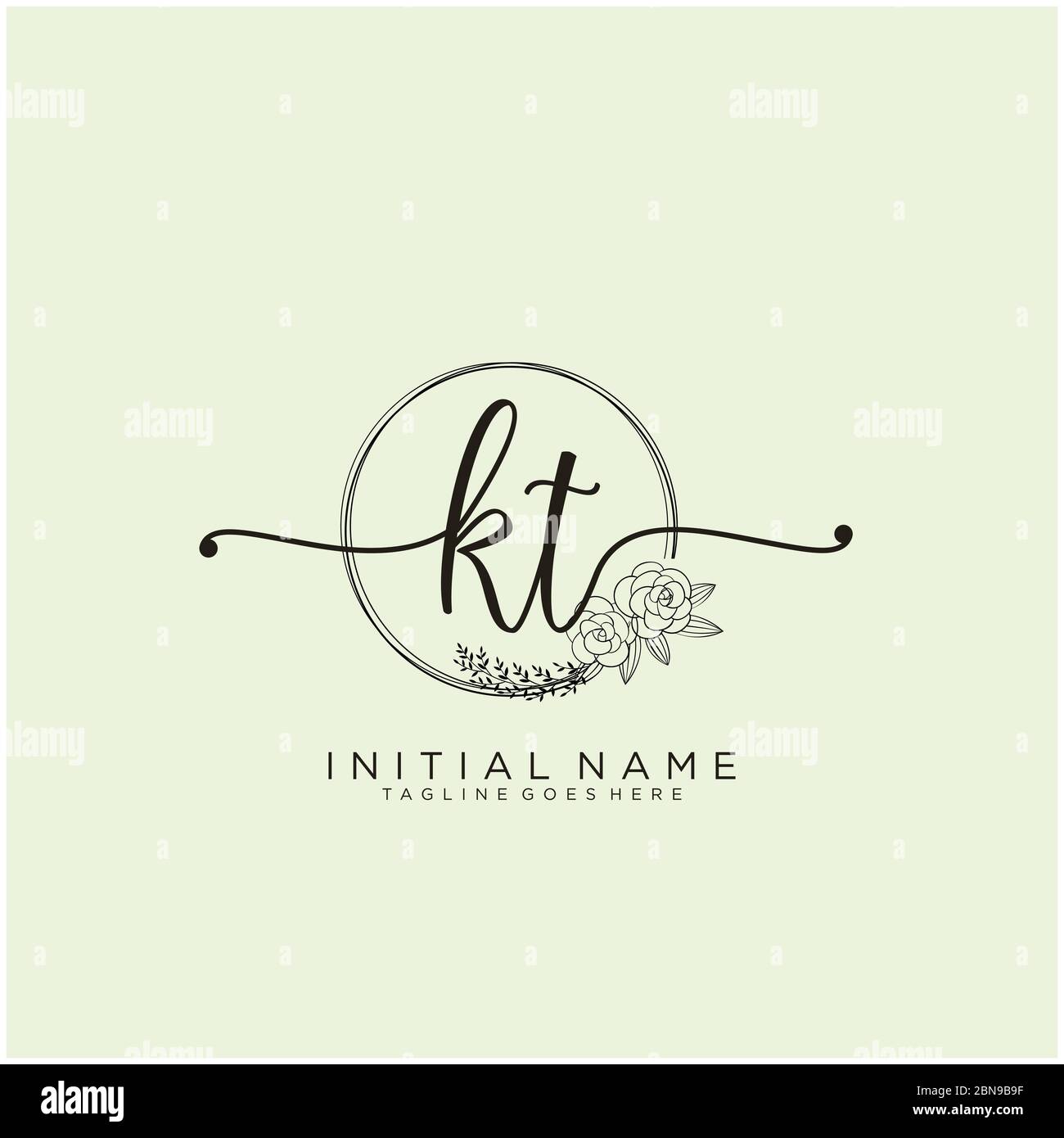 Kt initials logo hi-res stock photography and images - Alamy
