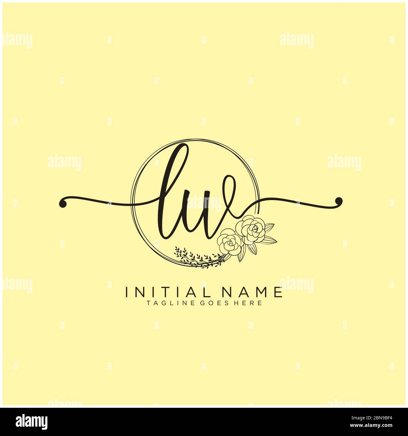 Lw initials logo Stock Vector Images - Alamy
