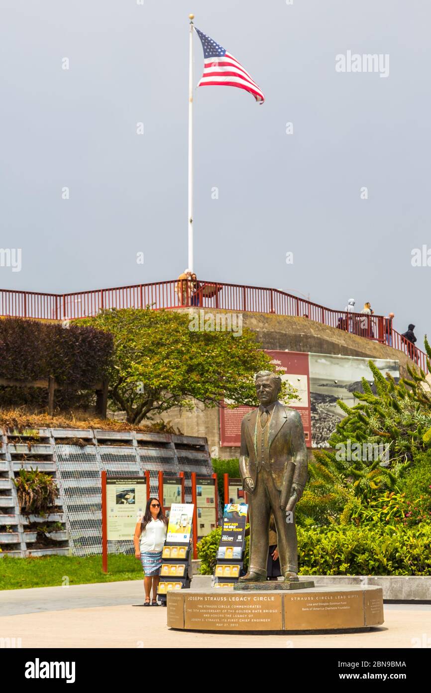 San Francisco, California, USA- 08 June 2015: Monument dedicated to the ...