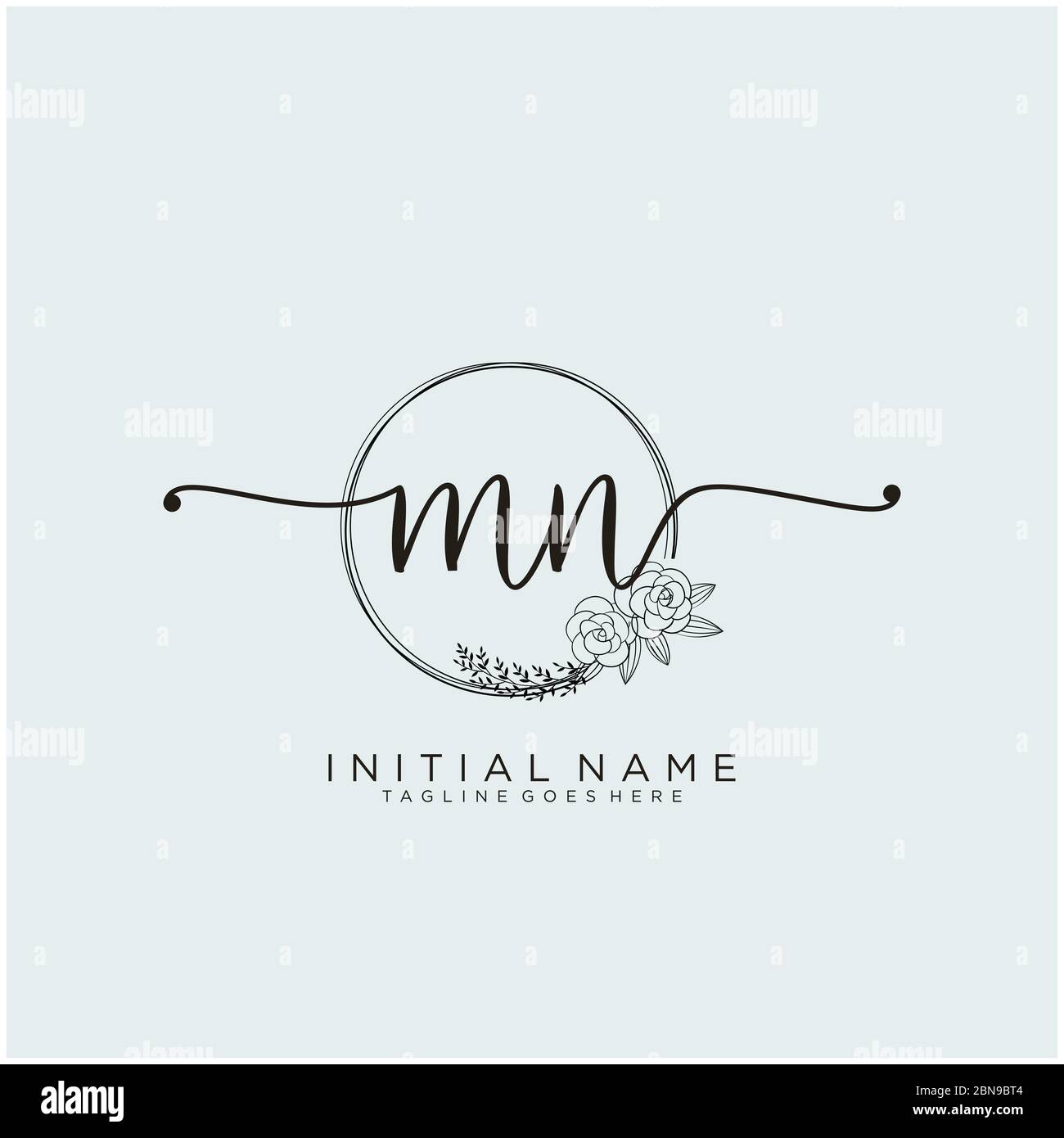 Mn initials logo hi-res stock photography and images - Alamy