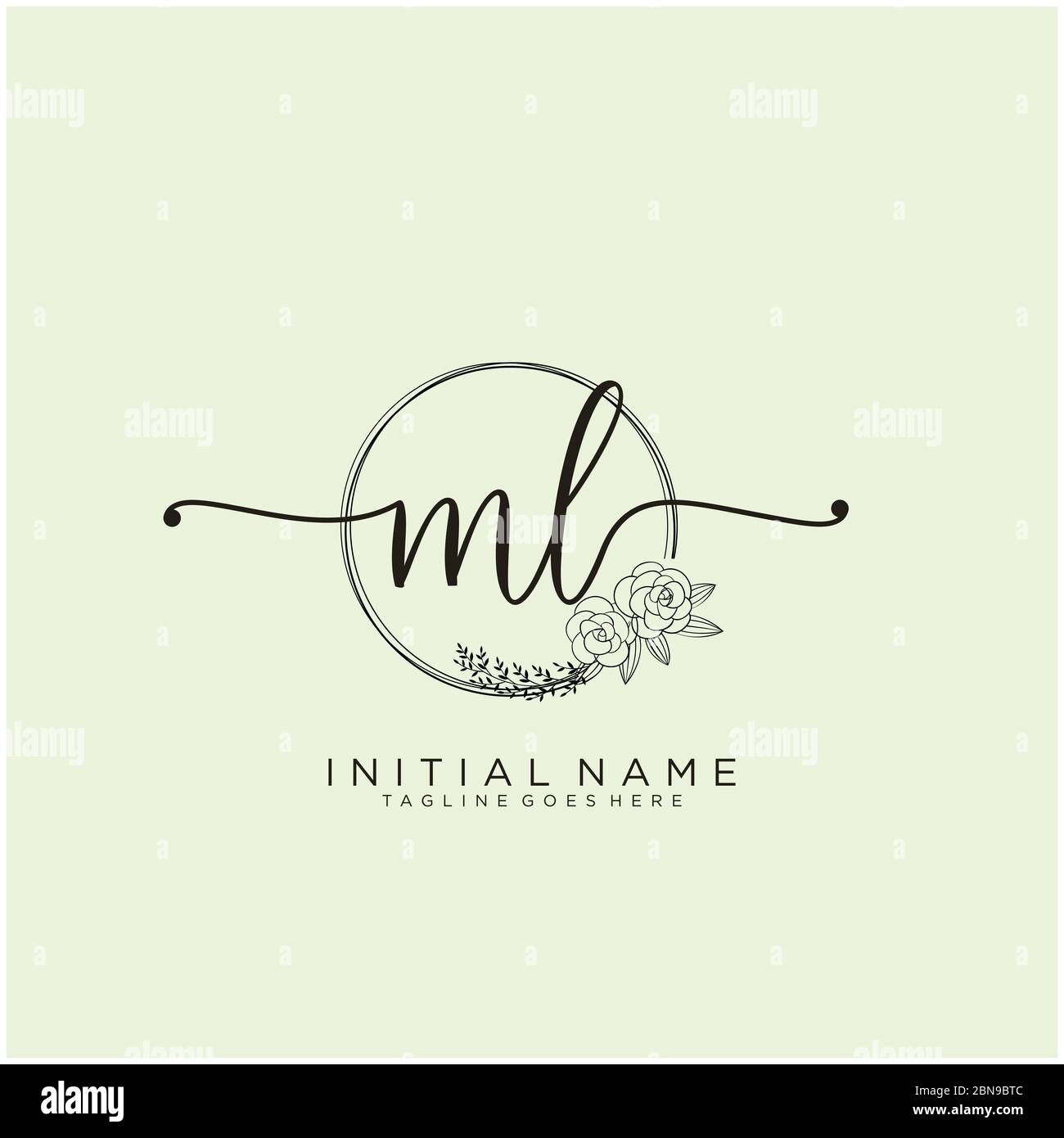 Ml modern logo hi-res stock photography and images - Alamy