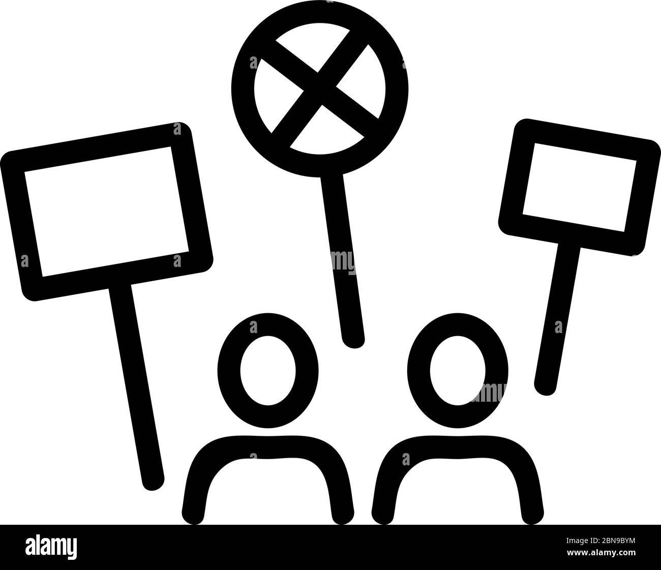 sound strike people icon vector outline illustration Stock Vector Image ...