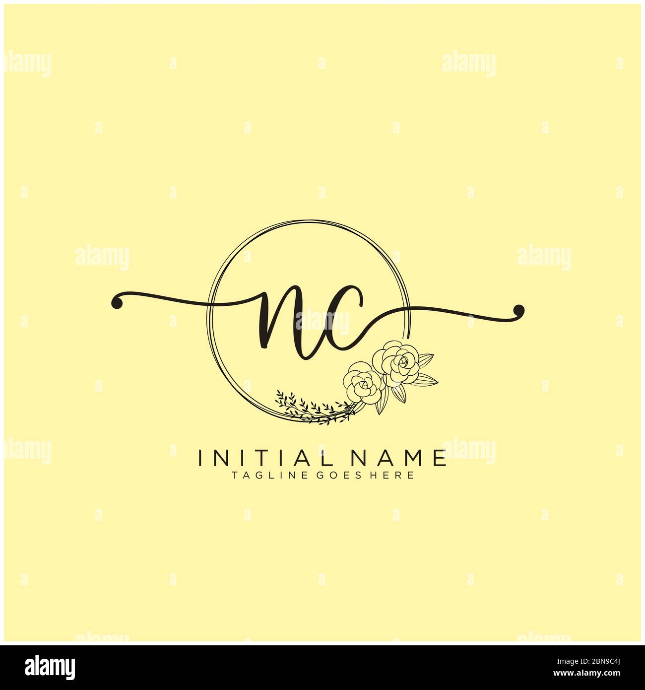 Nc initials logo hi-res stock photography and images - Alamy