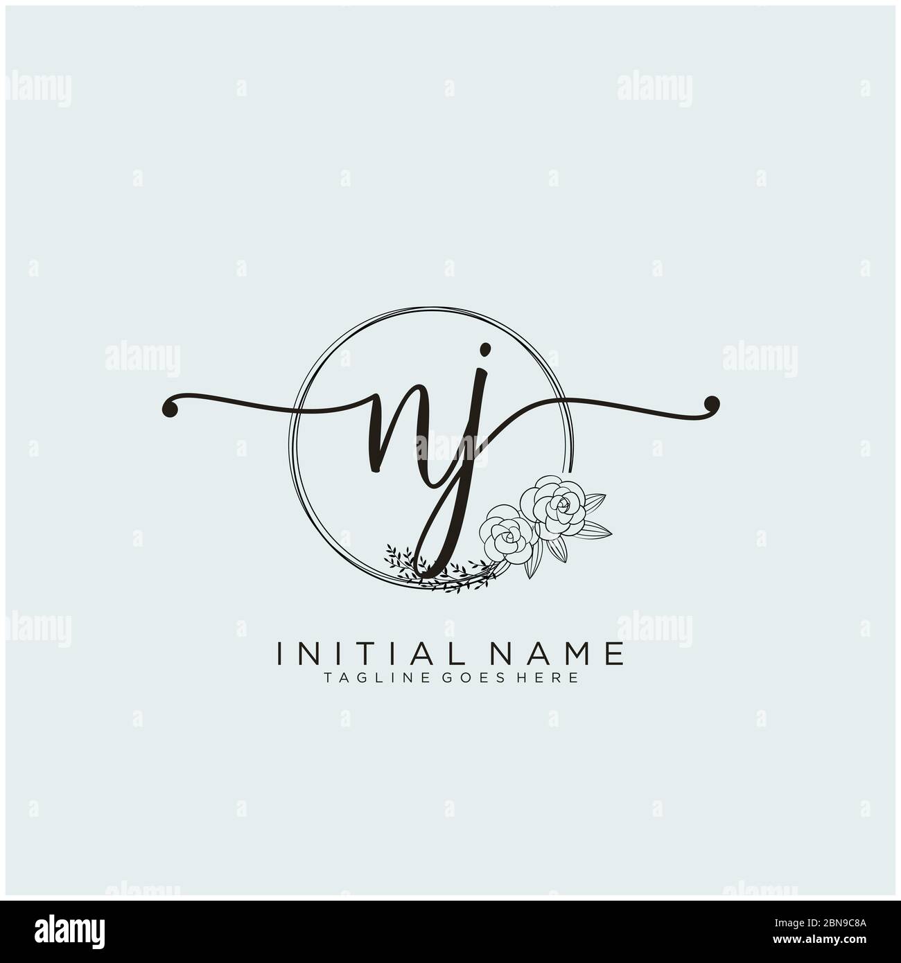 Nj initials logo Cut Out Stock Images & Pictures - Alamy