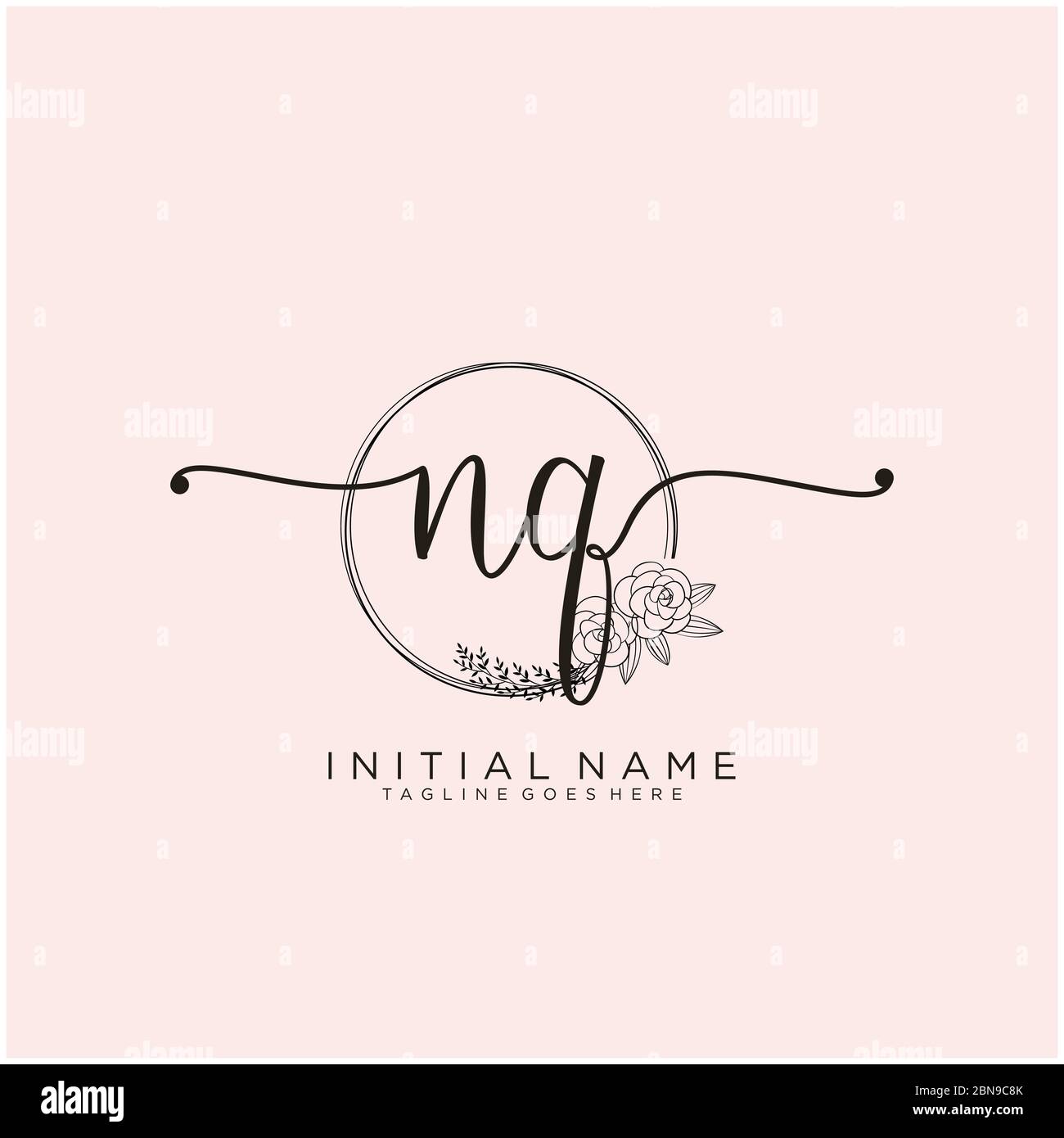 Nq initials logo hi-res stock photography and images - Alamy